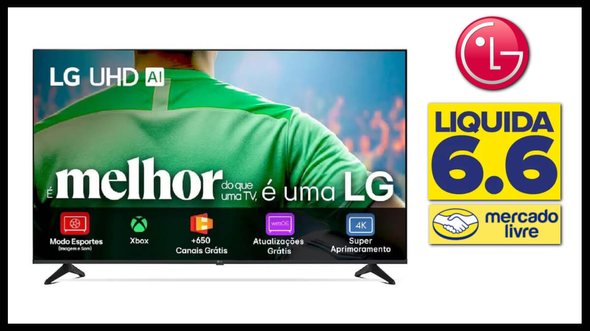 Liquida 6.6 Mercado Livre: smart TV UHD da LG com 57% de desconto