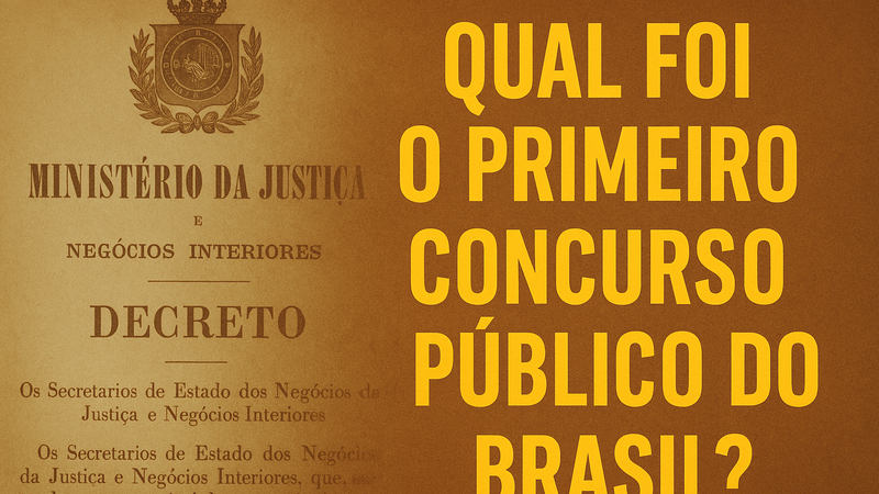 Qual foi o primeiro concurso público do Brasil? Descubra como tudo começou