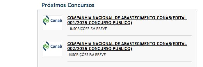 Concurso Conab: organizadora cria página para edital com 403 vagas